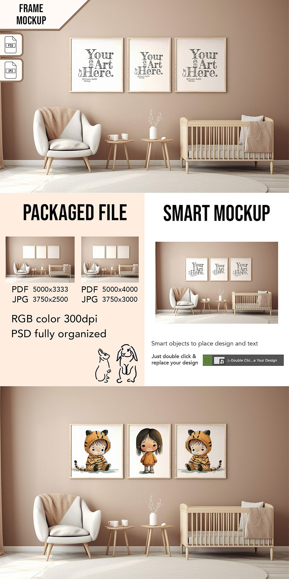 Canvas Smart Mockup PSD & JPG Template Graphic (2774512)