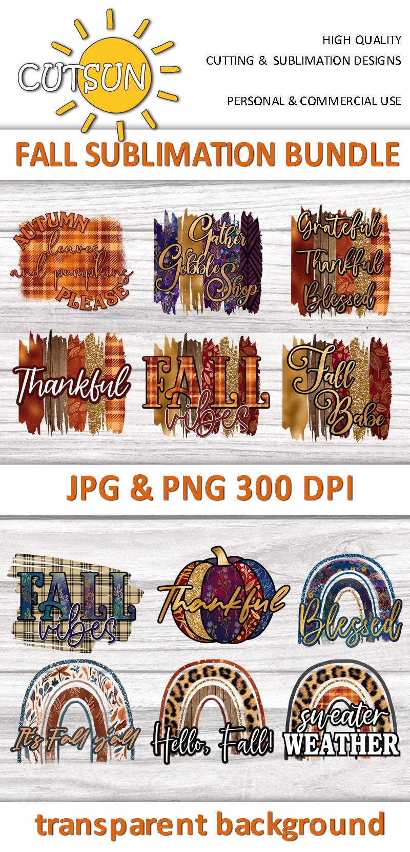 Fall sublimation bundle | Fall PNG sublimation (1602386)