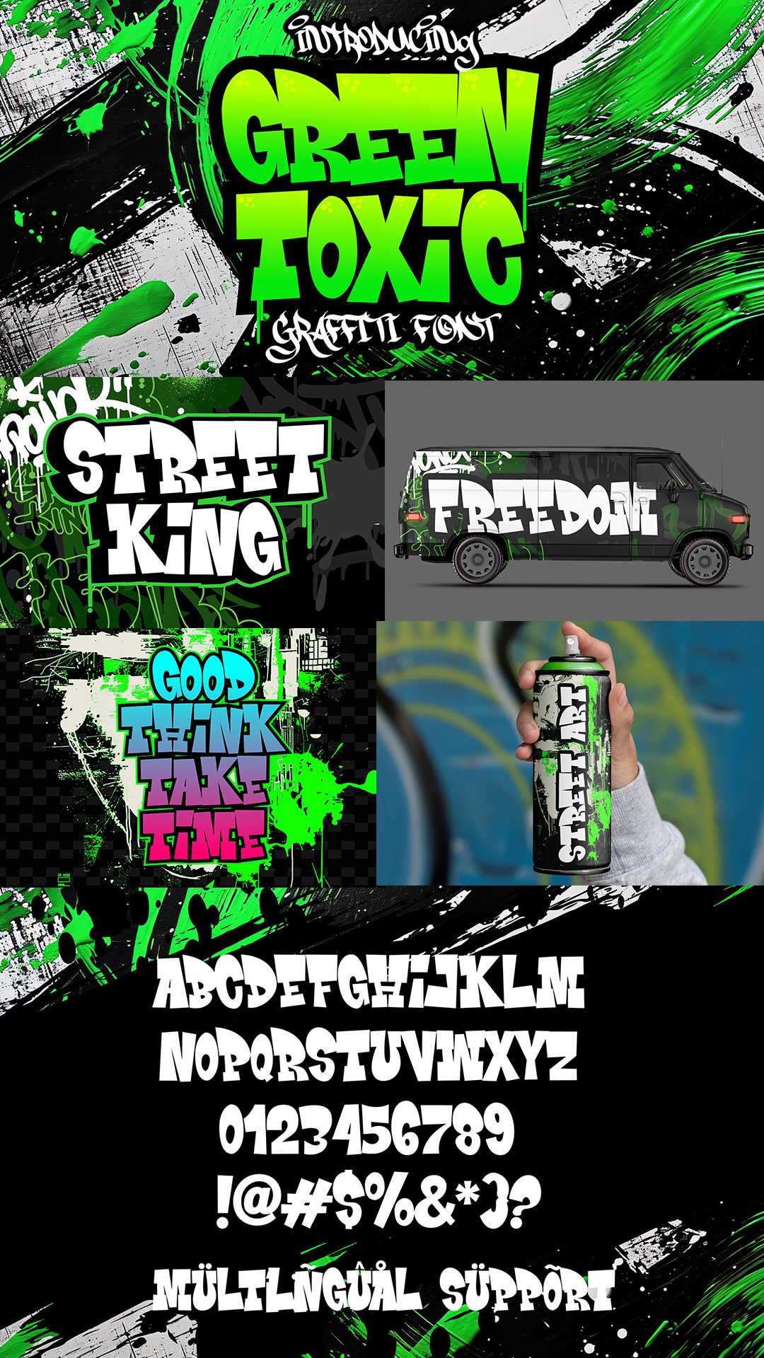 Green Toxic - Bold Graffiti Font