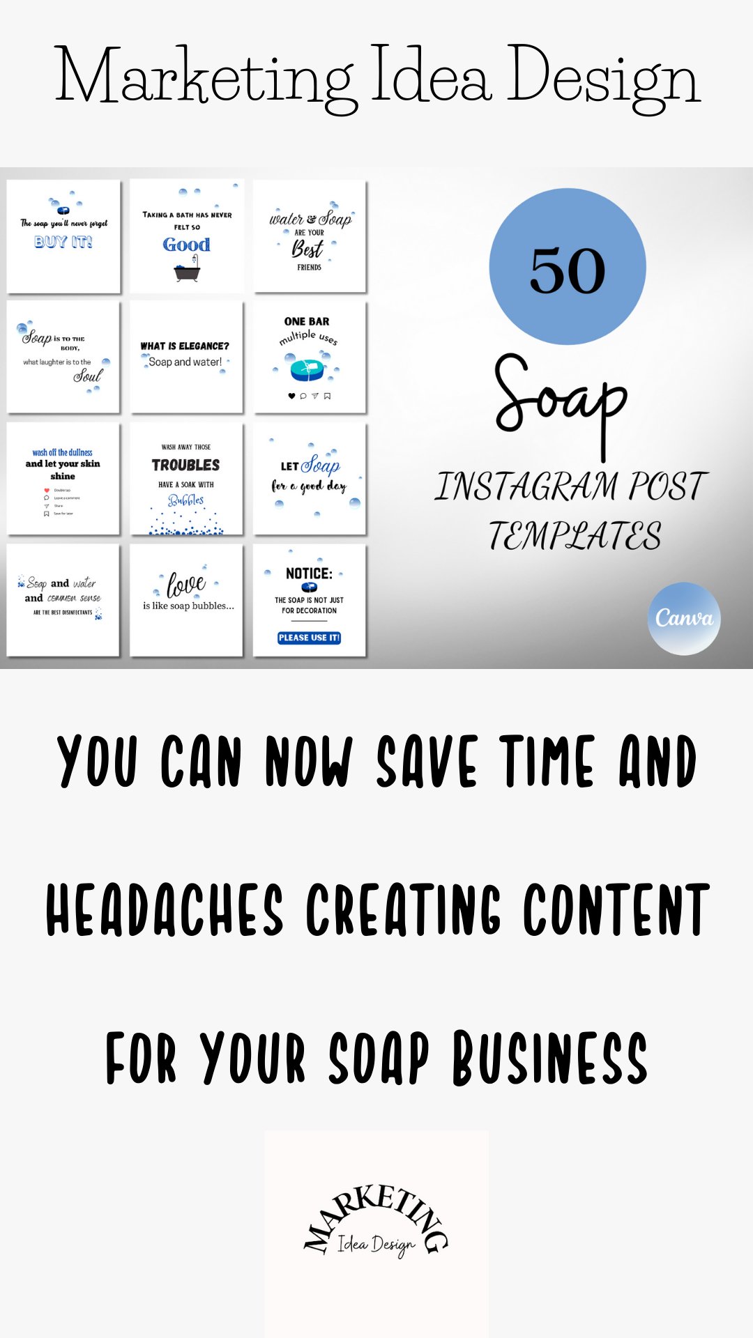 Instagram Soap Templates for Soap Makers - Editable In Canva