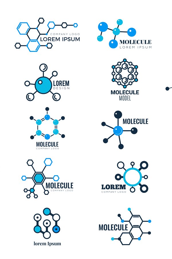 Molecular logotypes. Evolution concept formula chemistry gen