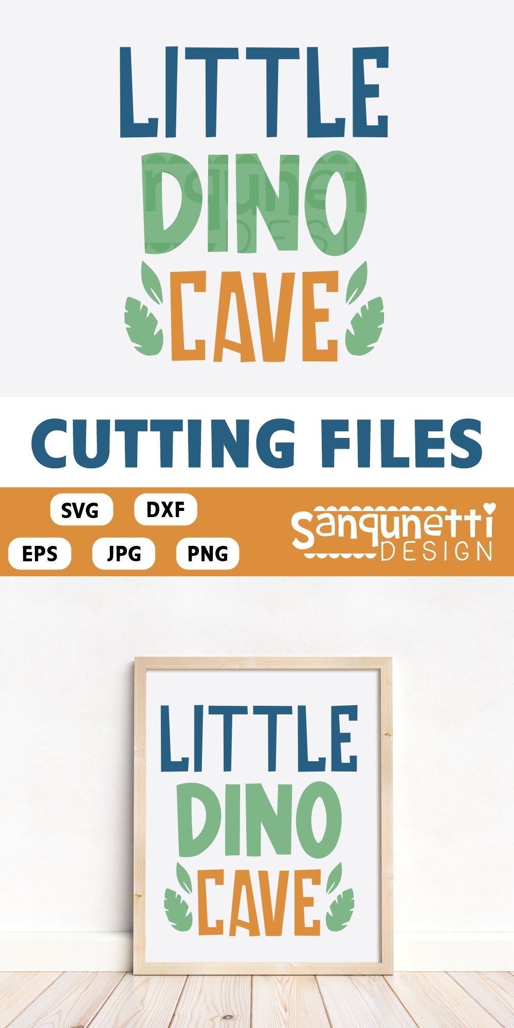 Little Dino Cave SVG | Dinosaur art print