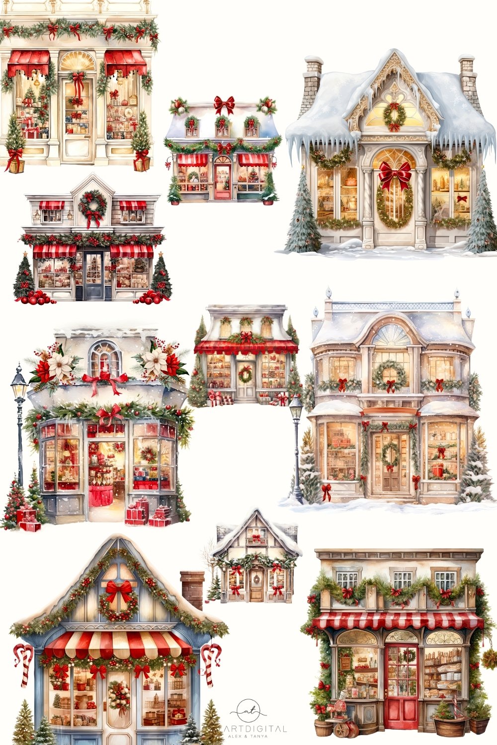 Christmas Shop Bundle: Festive Winter Decorations, (2744353)