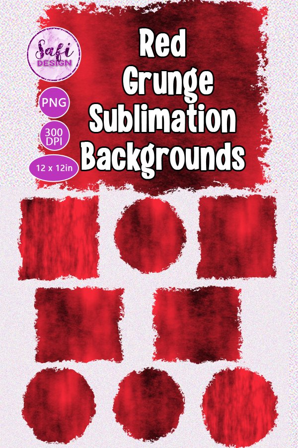 Red Grunge Sublimation Backgrounds