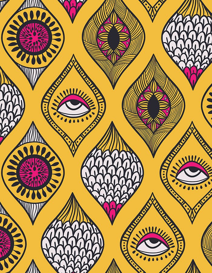 African Wax Print Patterns Set