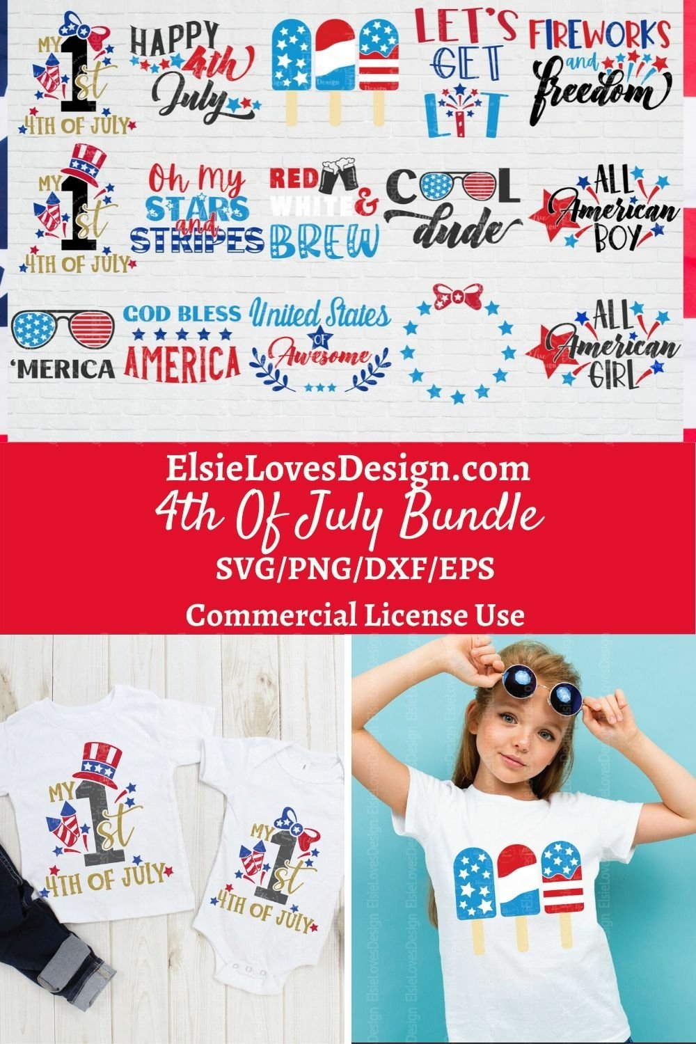 4th of July - Independence Day SVG Cut Files Bundle