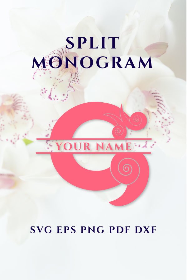 Split letter G monogram. SVG cut file