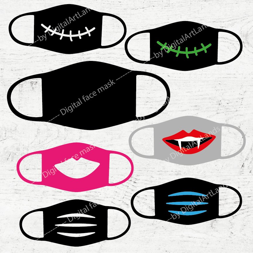 Funny face mask svg, png, svg cut file (934522)