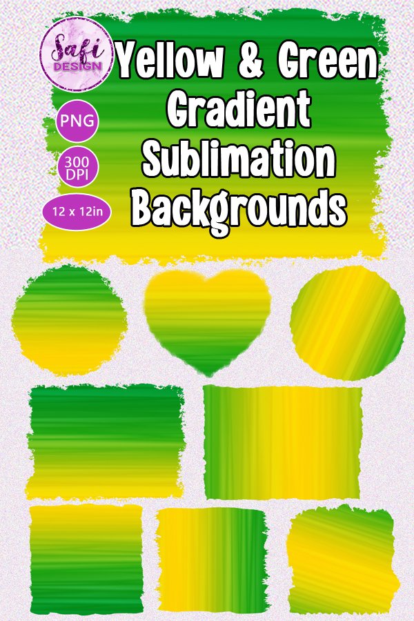 Yellow and Green Gradient Sublimation Backgrounds