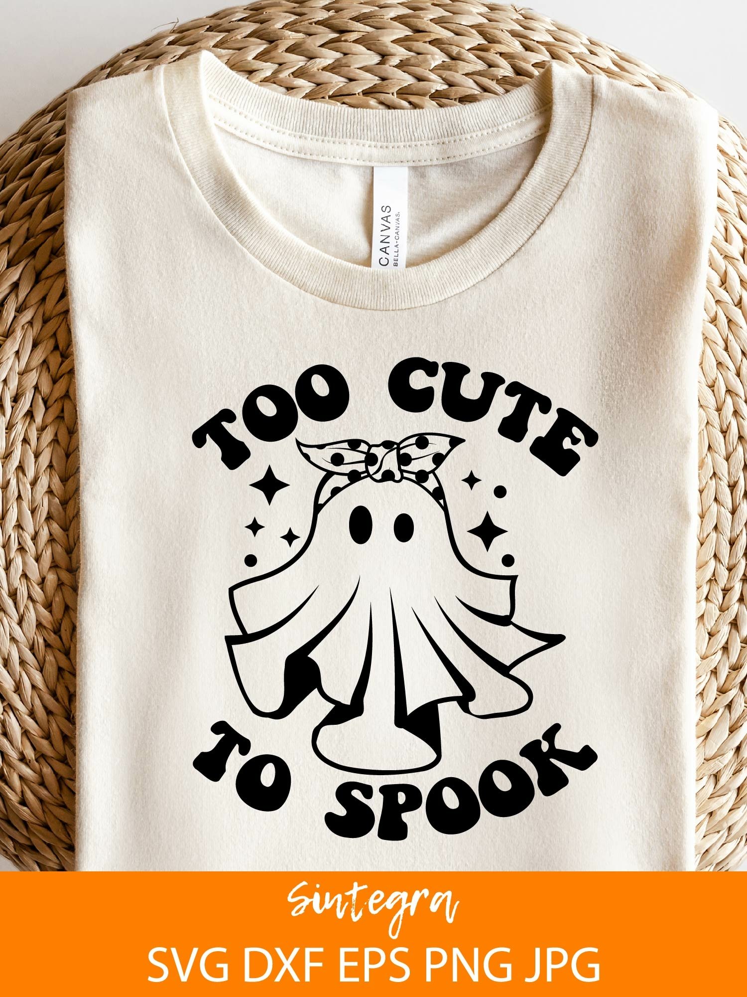 Too Cute To Spook SVG, Halloween Ghost Svg