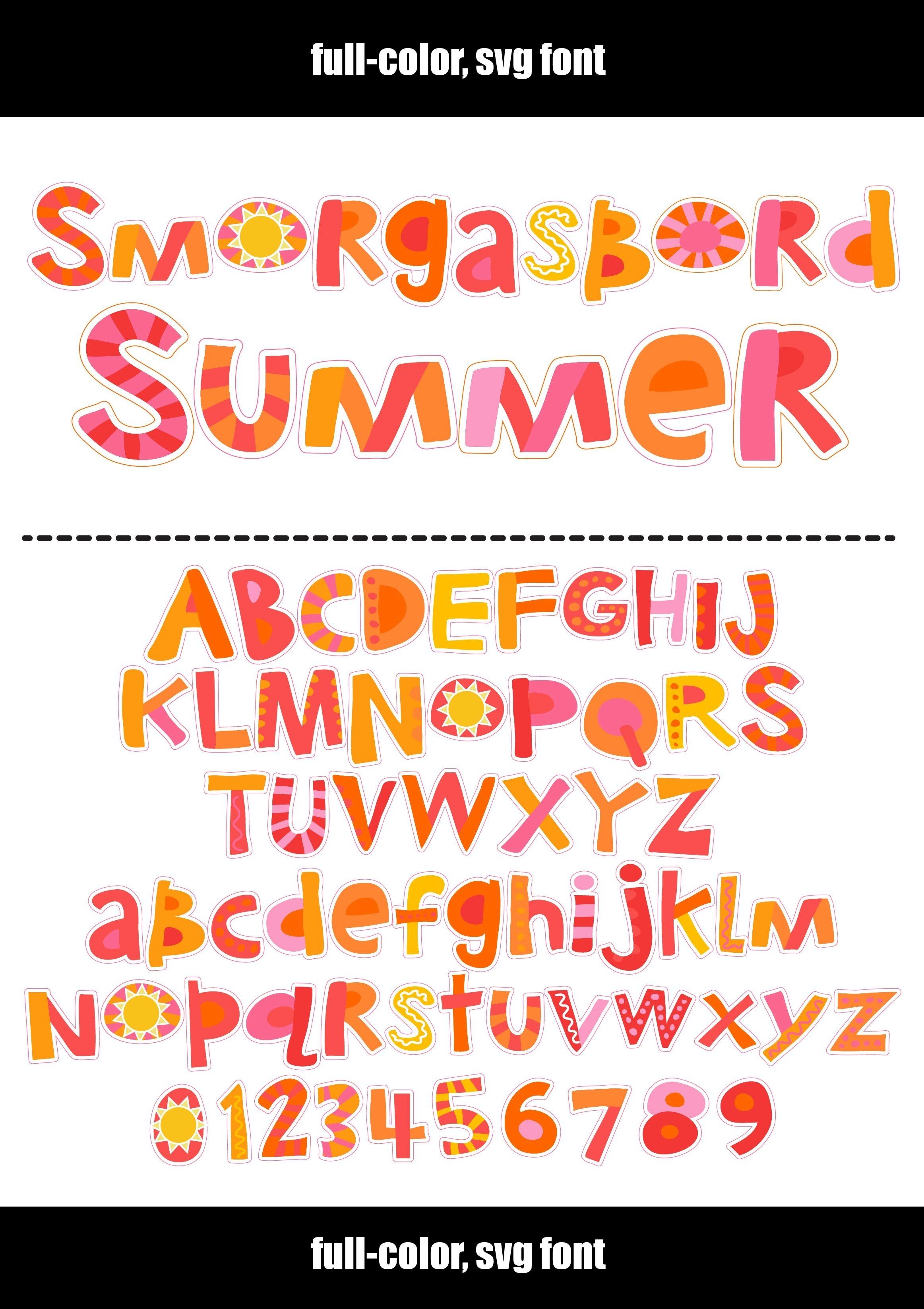 Summer Full Color SVG Font