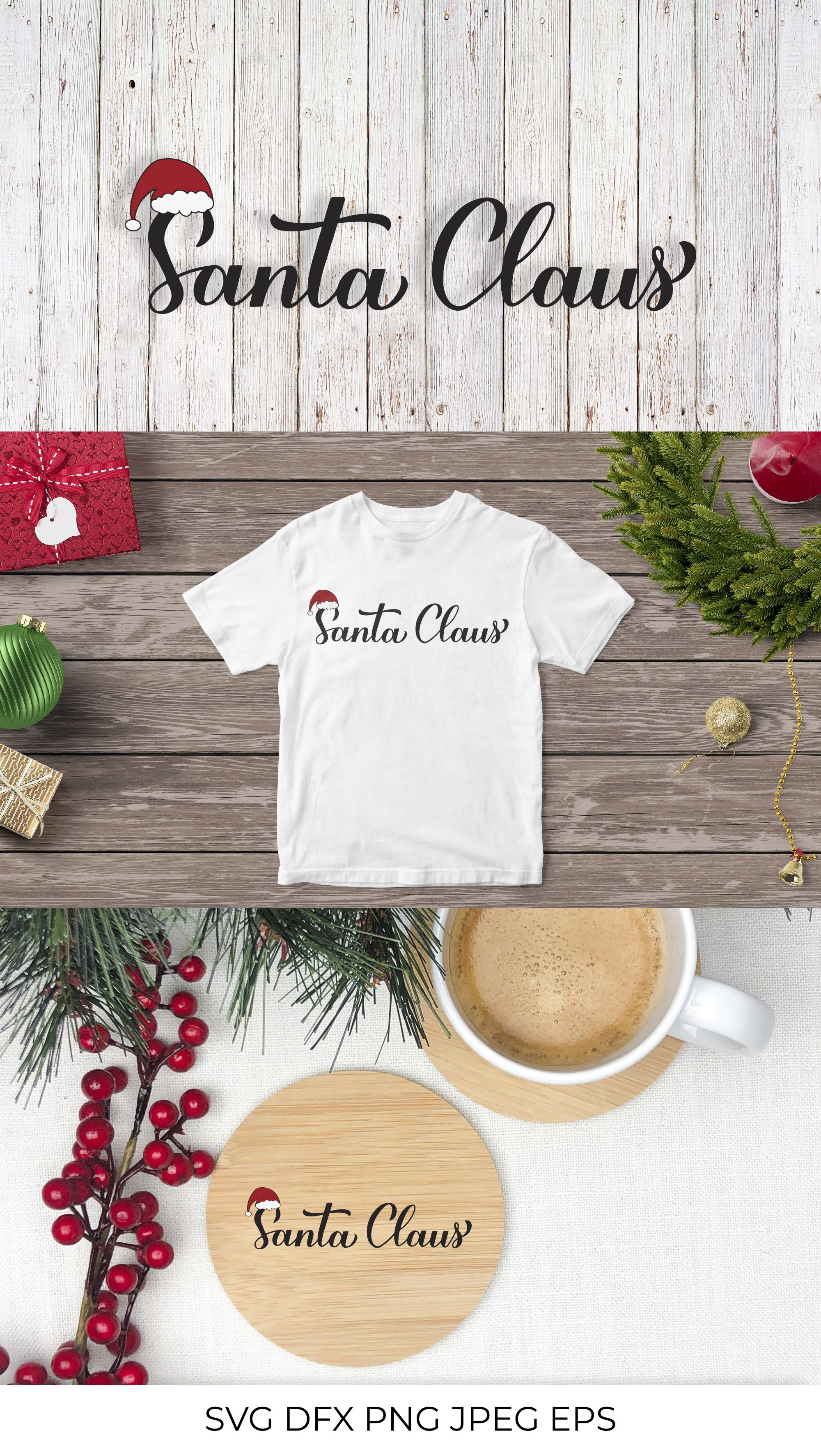 Santa Claus hand lettering. Christmas calligraphy (1089144)