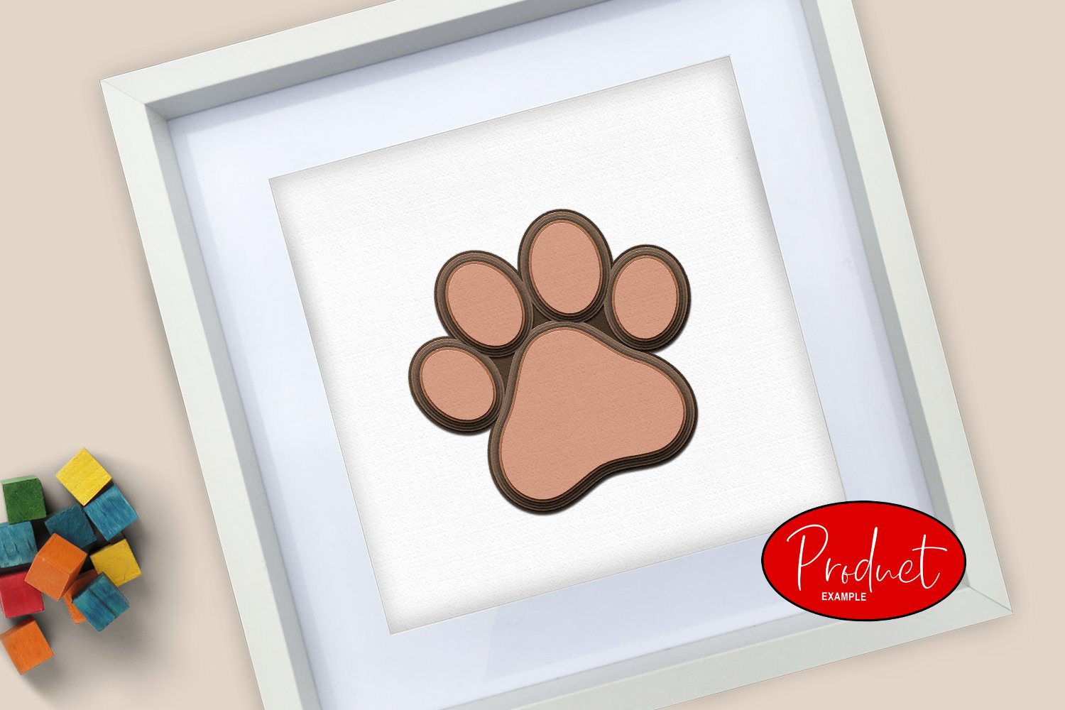 3D layered Paw (846702)