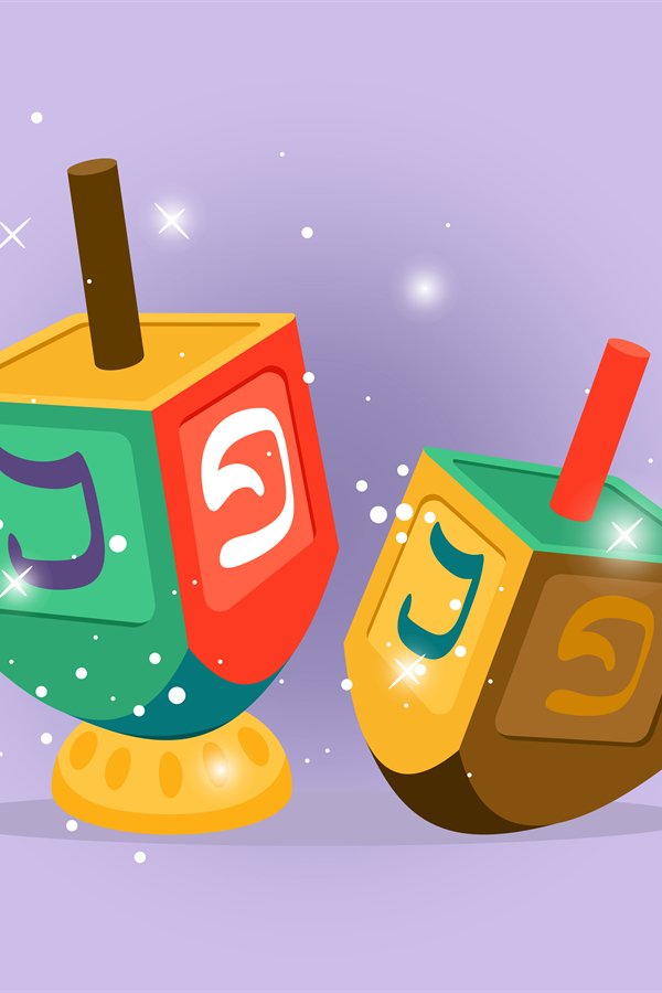 Hebrew vector cartoon illustration