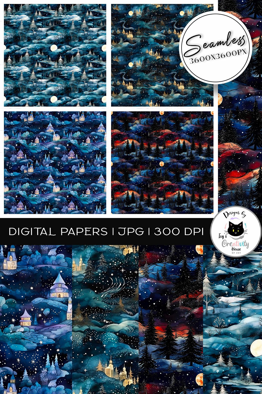 Seamless Winter Digital Paper | Christmas Pattern