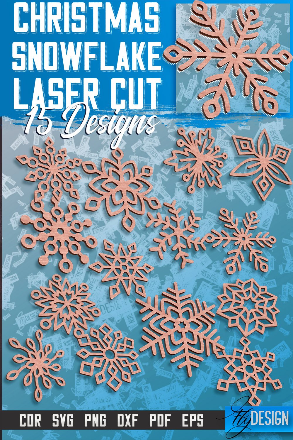 Snowflake Laser Cut SVG Bundle | Christmas Laser Cut SVG