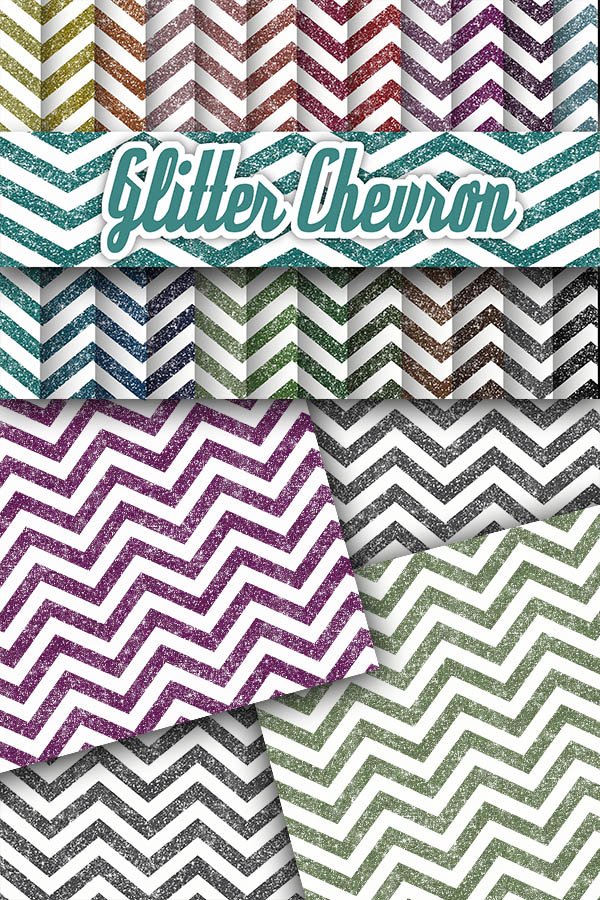 Glitter Chevron Textures Digital Paper