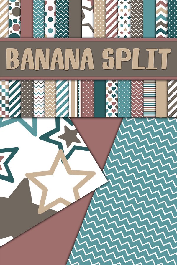 Banana Split Digital Paper
