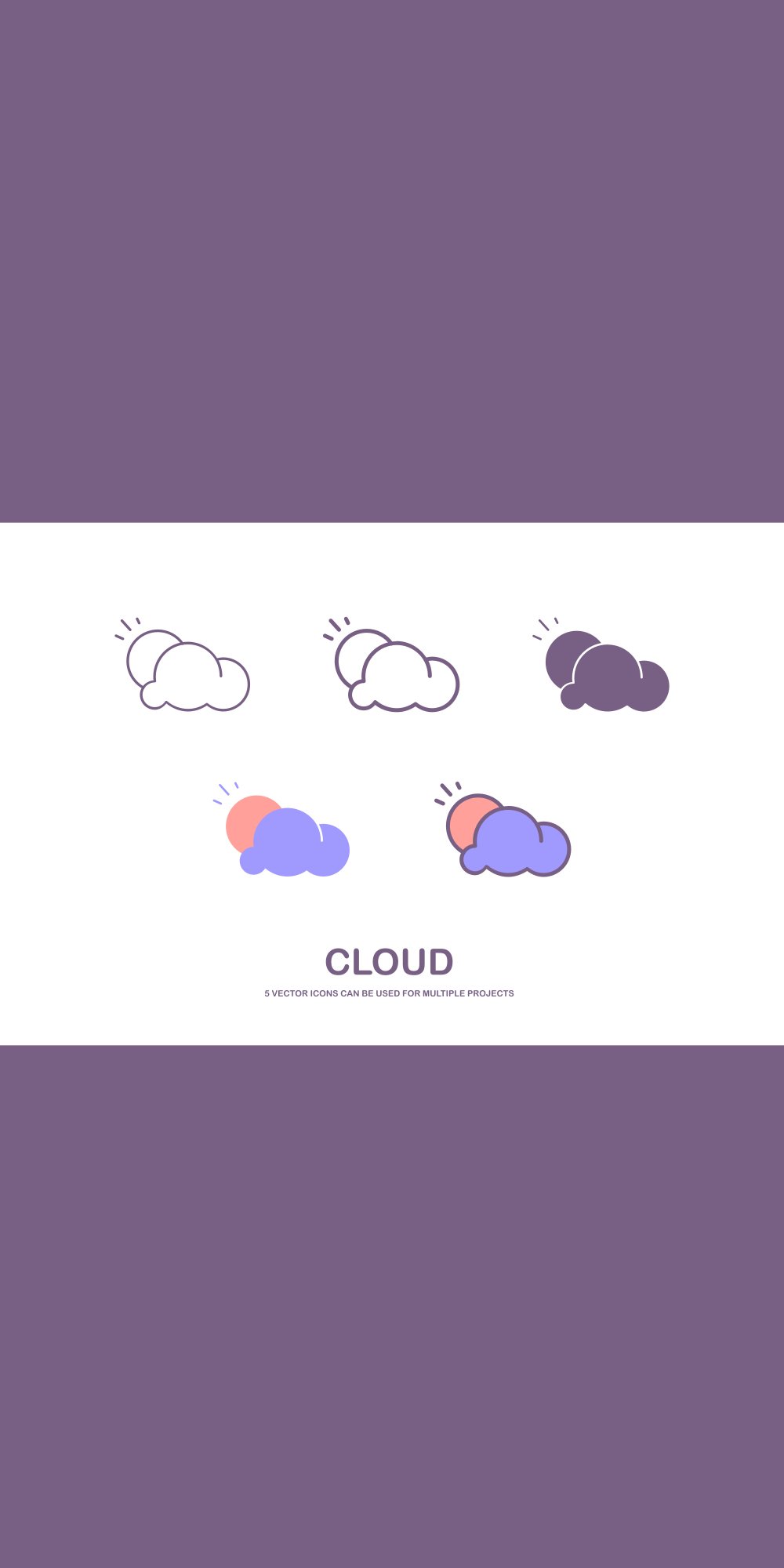 cloud icon. Vector illustration isolated on white background