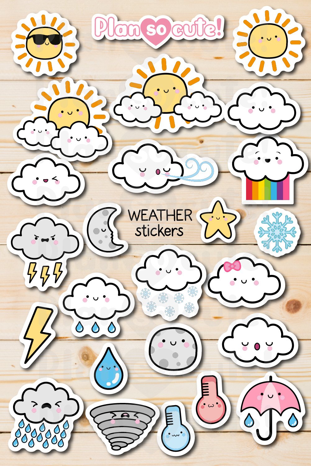 Weather Printable Stickers PNG