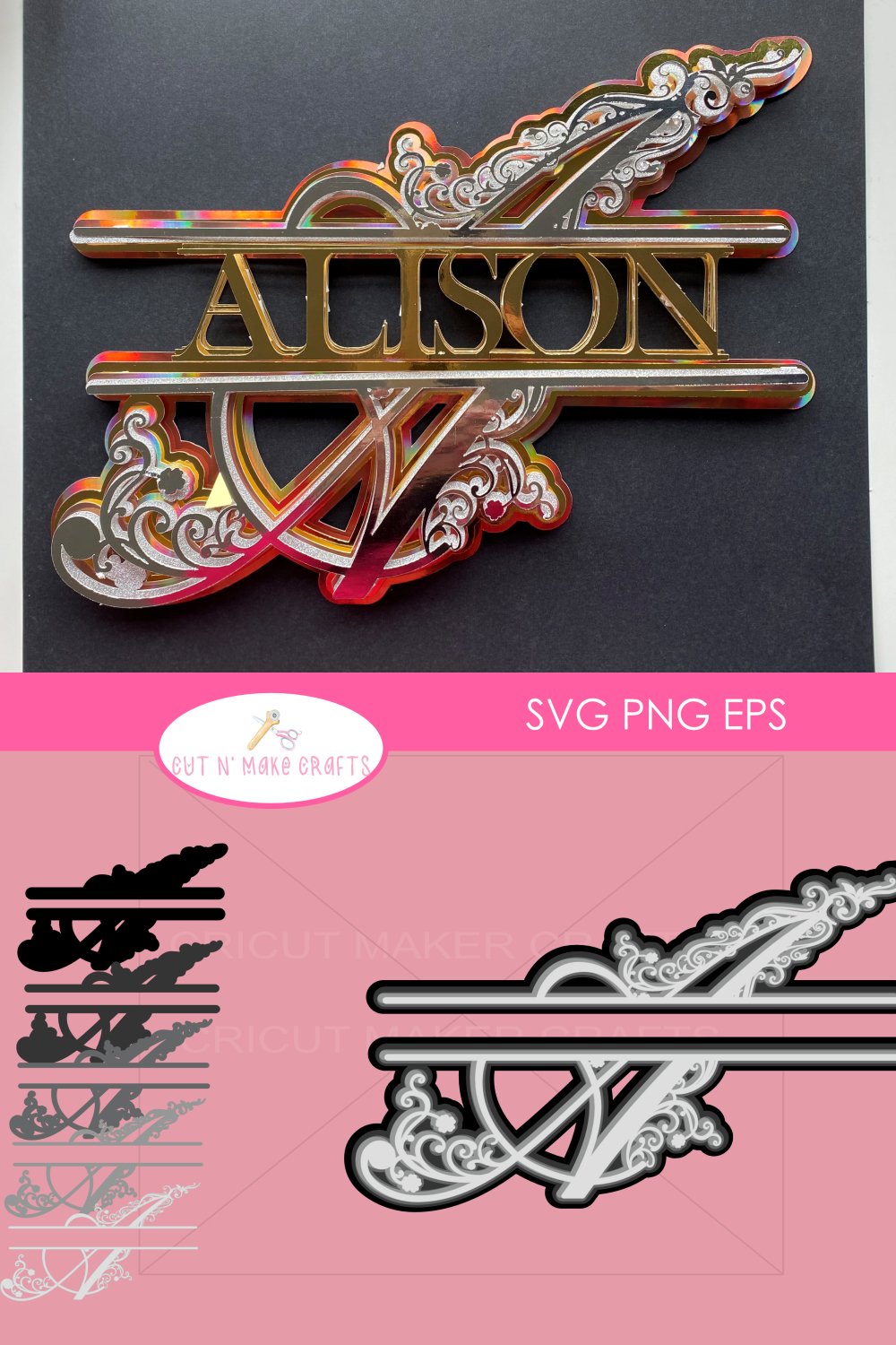 3D Monogram Layered Letter SVG Bundle