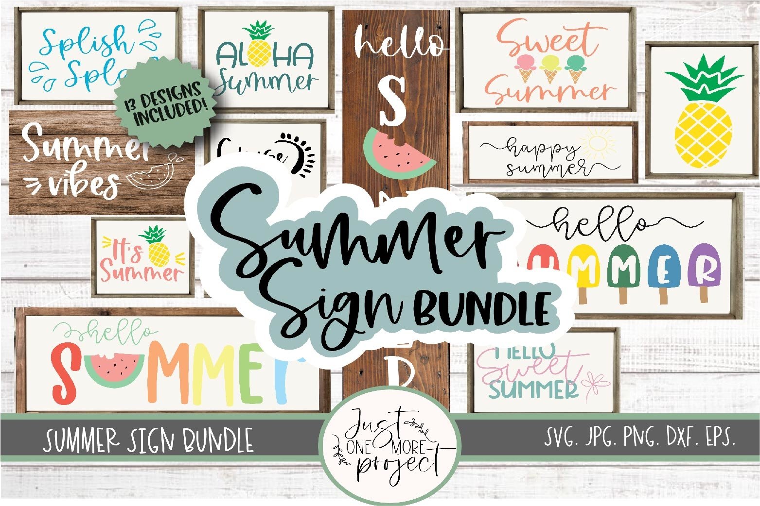 Summer Signs Bundle, Summer Sign SVG Bundle, 13 designs