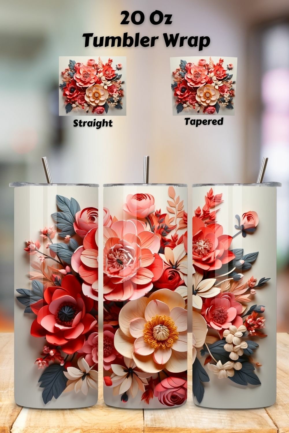 spring floral tumbler wrap | Seamless Tumbler Wrap