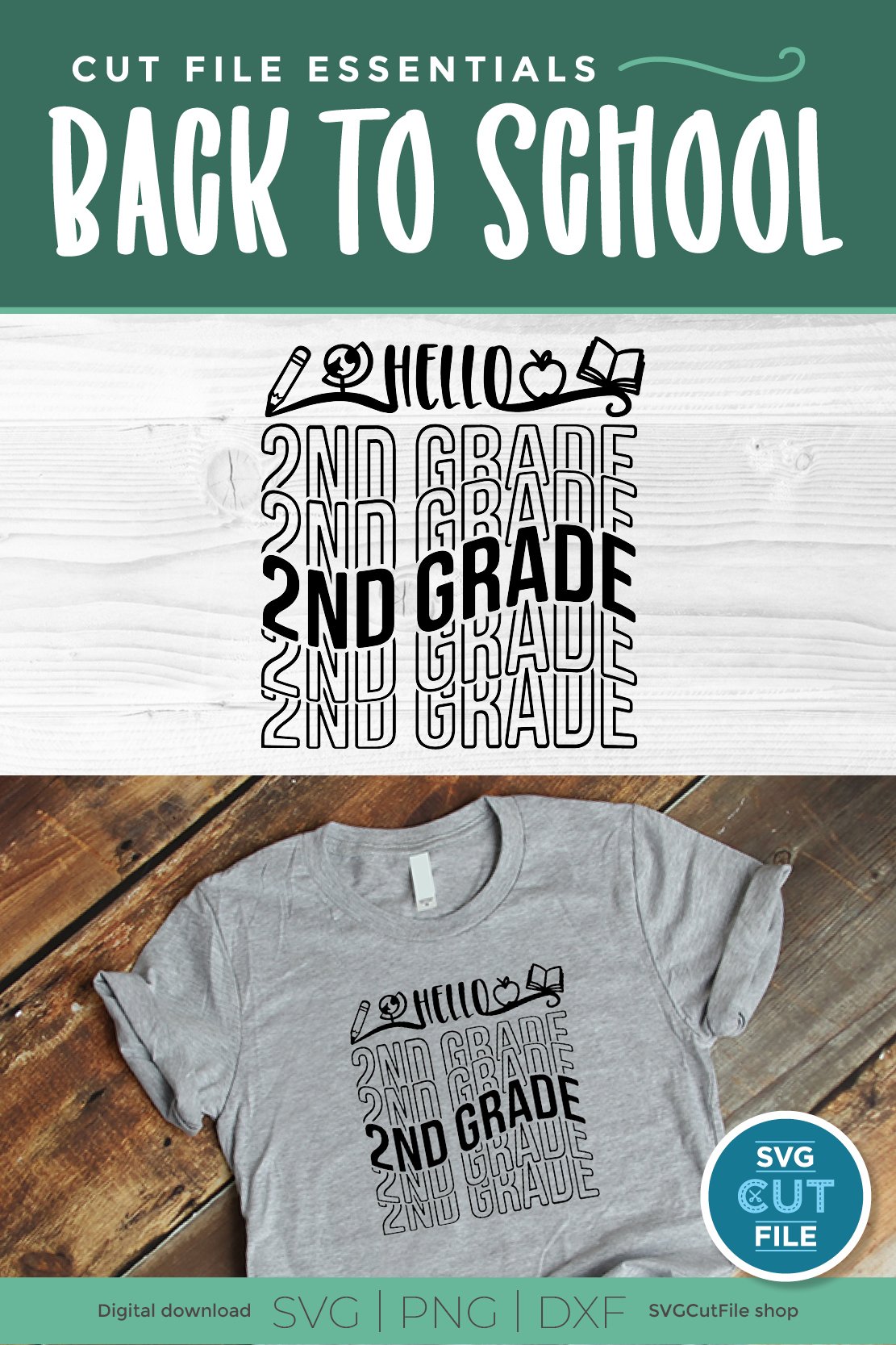 2nd Grade svg - a 2nd grade svg for teacher, second grader