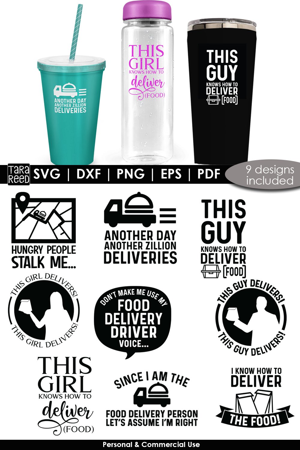 Food Delivery Driver - SVG and Cut Files for Crafters