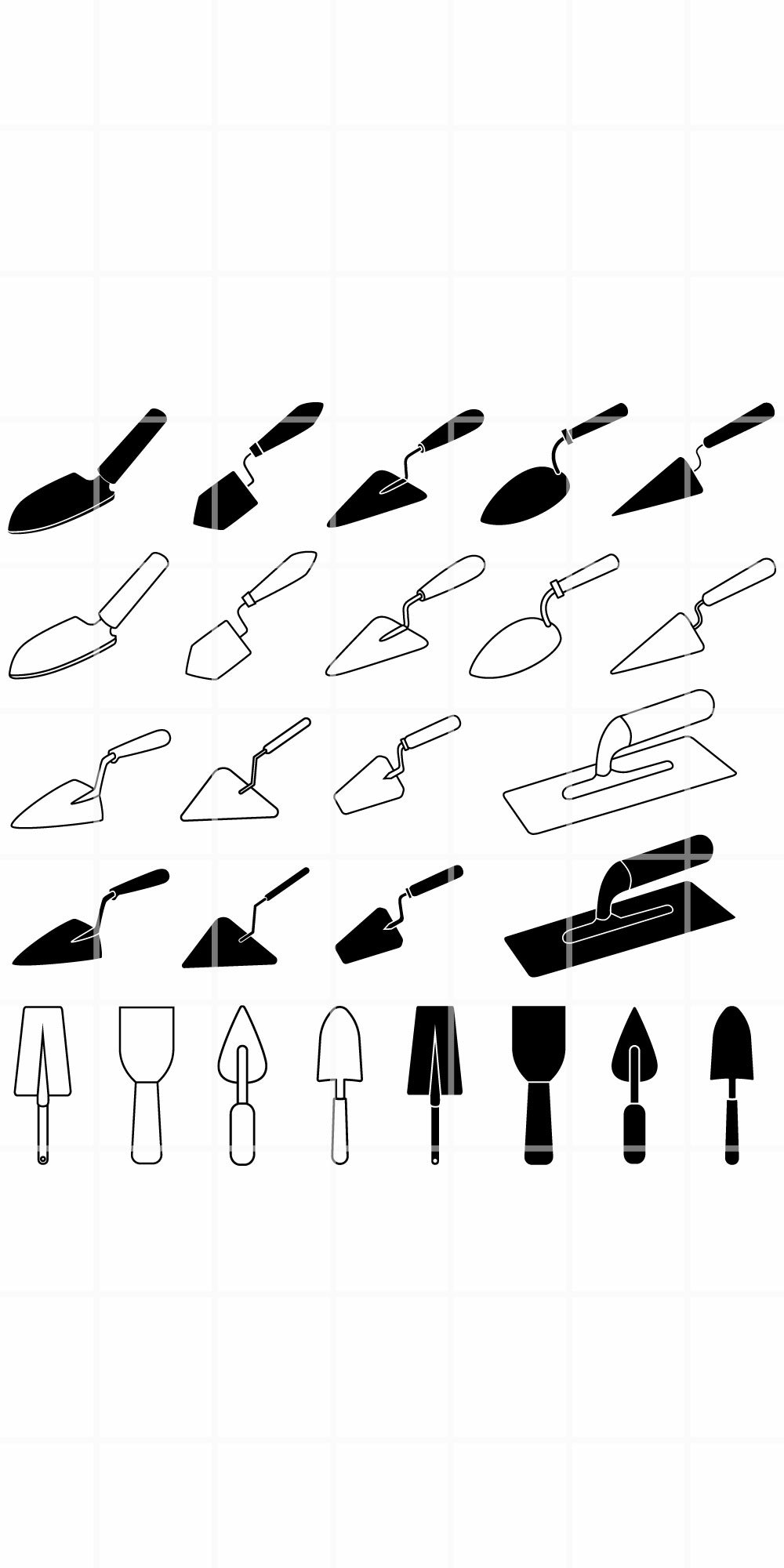 Trowel SVG. Trowel png. Trowel clipart. Trowel cut file.