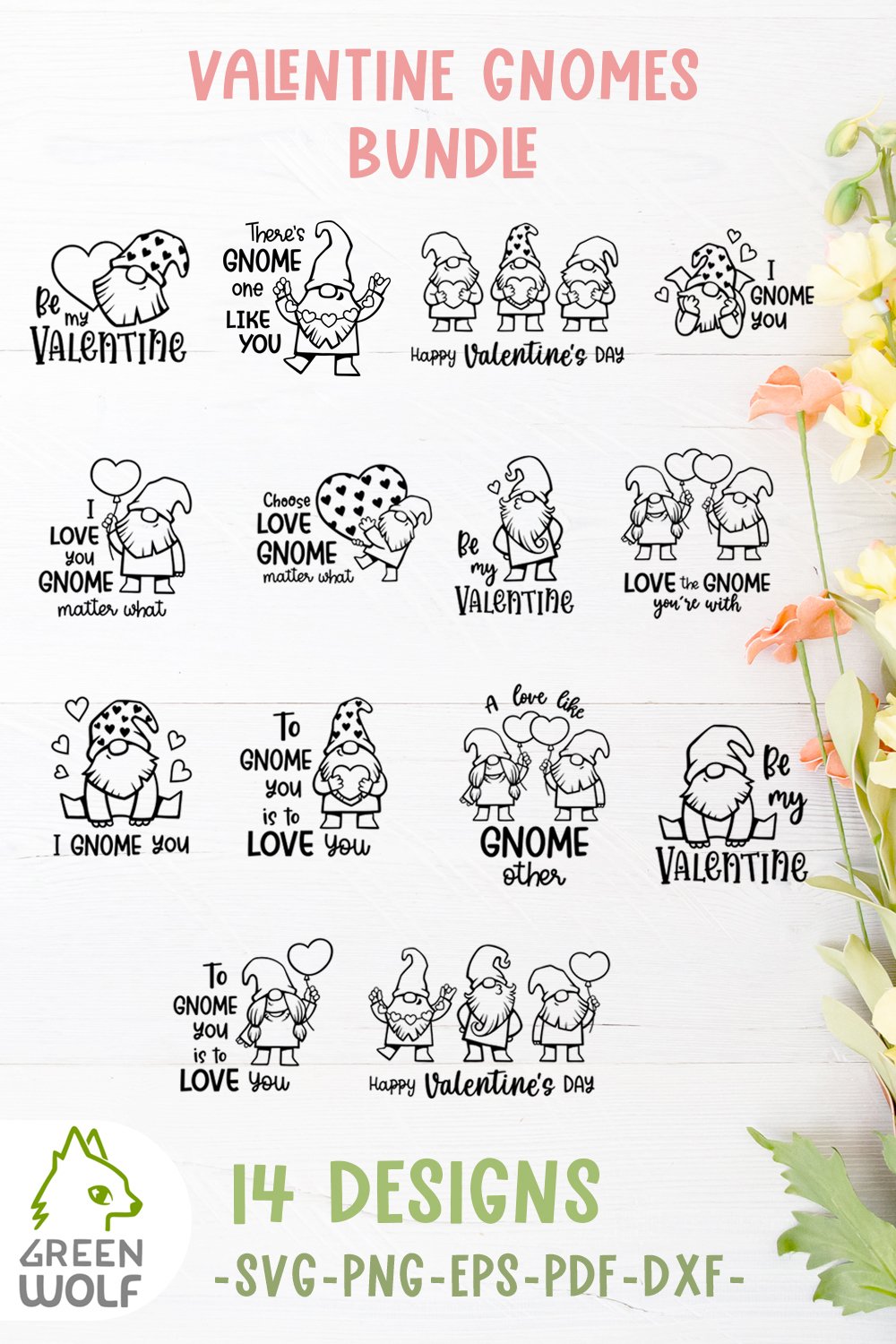 Valentines svg bundle Valentine gnomes svg bundle (1135896)