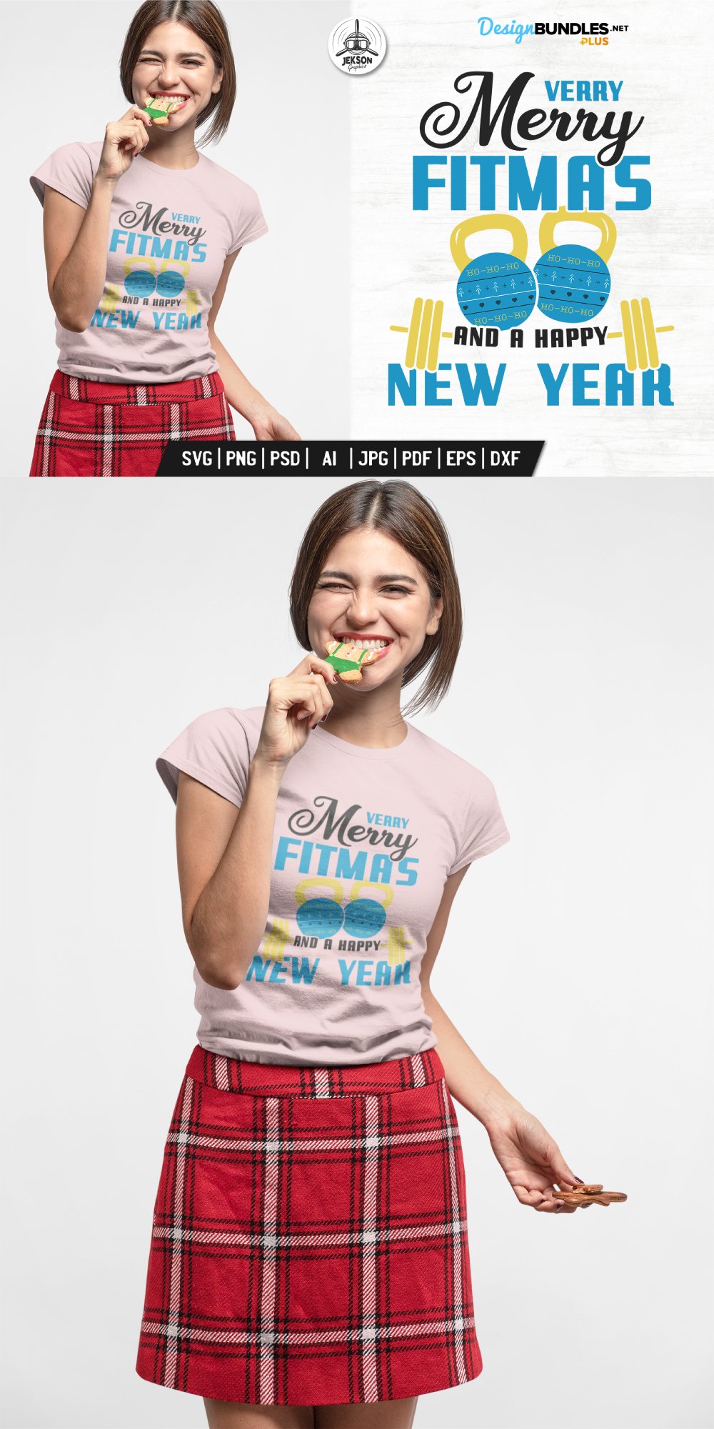 Christmas Sublimation SVG Design | Merry Fitmas XMAS Design