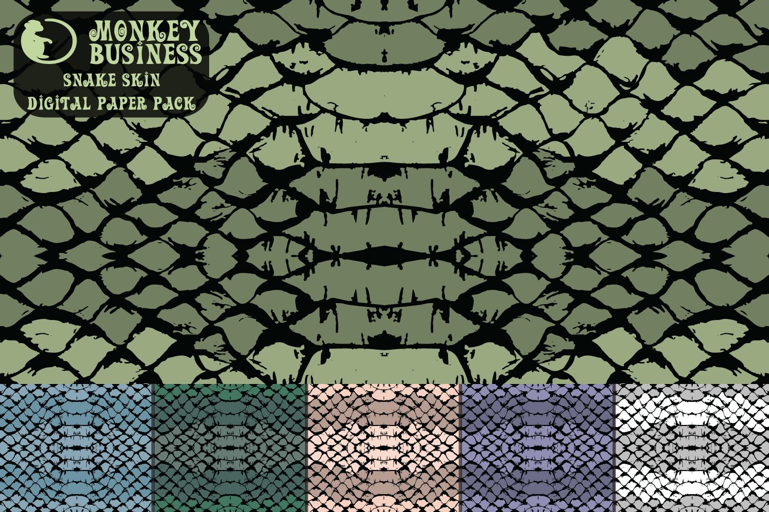 Snake skin digital papers, Reptile skin fabric print