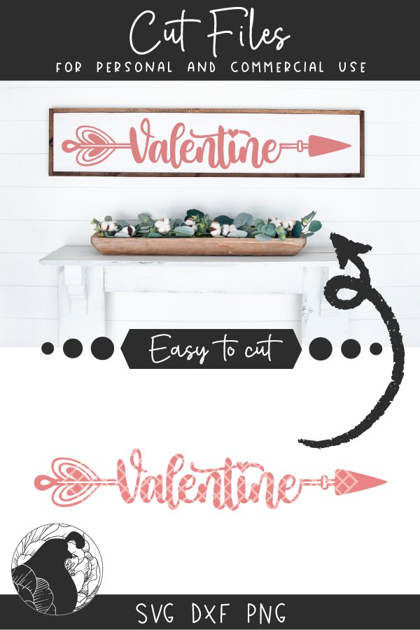 Valentine Arrow SVG, Valentine's Day SVG