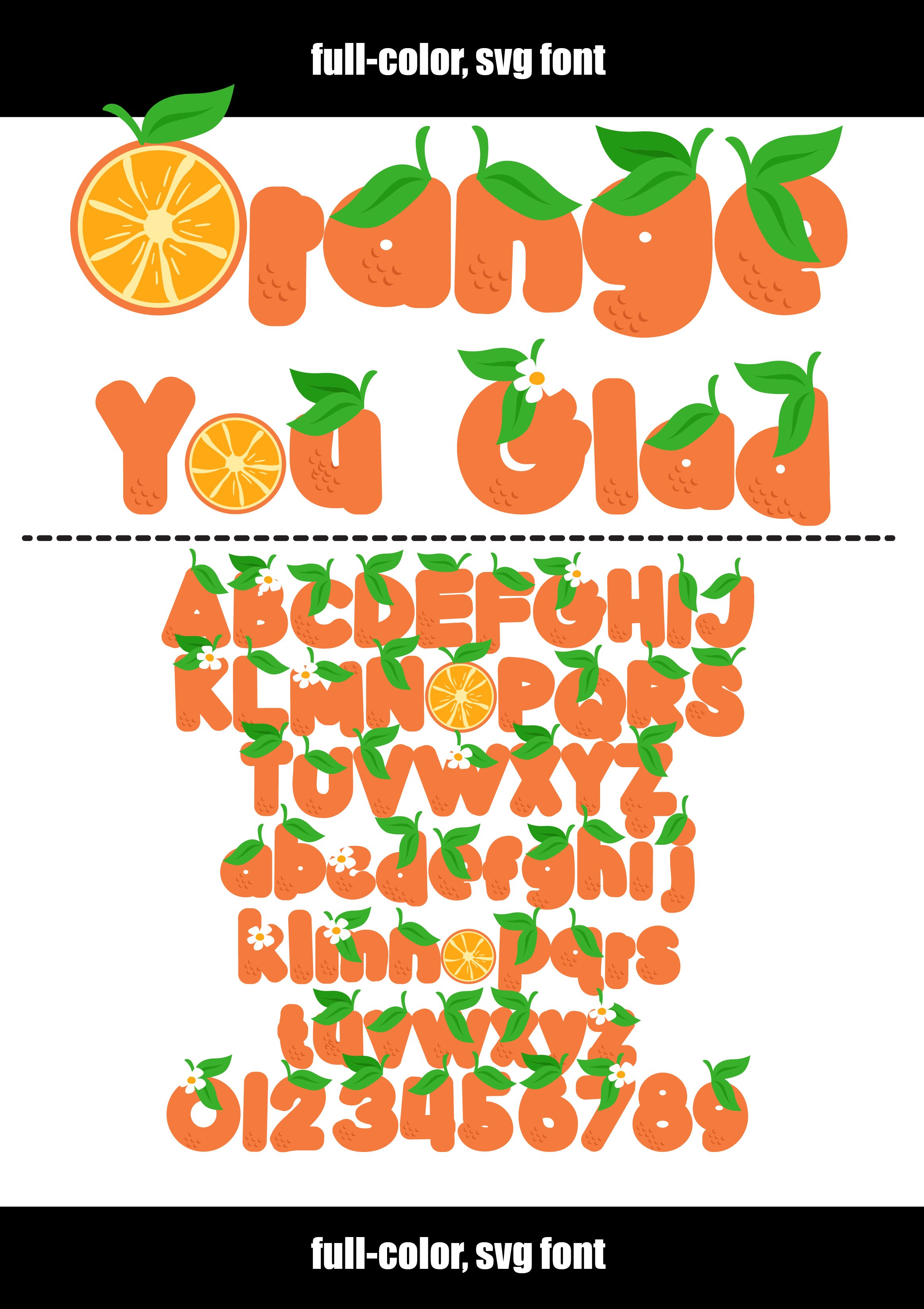 Full Color SVG Fruitl Font: A Whimsical and versatile font