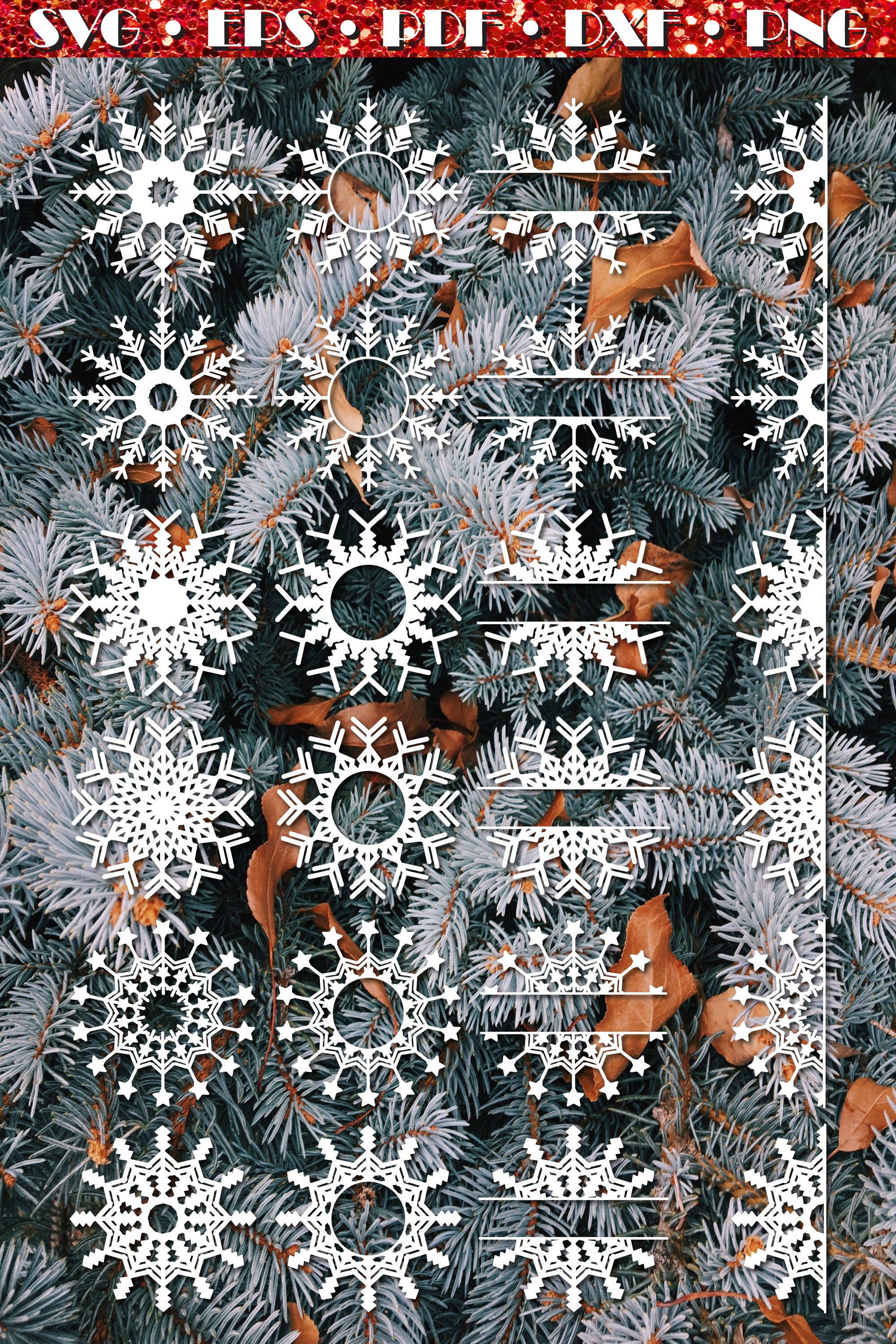 Snowflake Split monogram 24 designs