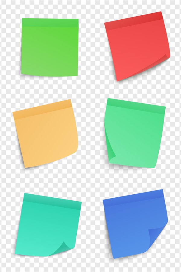 Post it pin note. Paper memo notes, sticky business remind