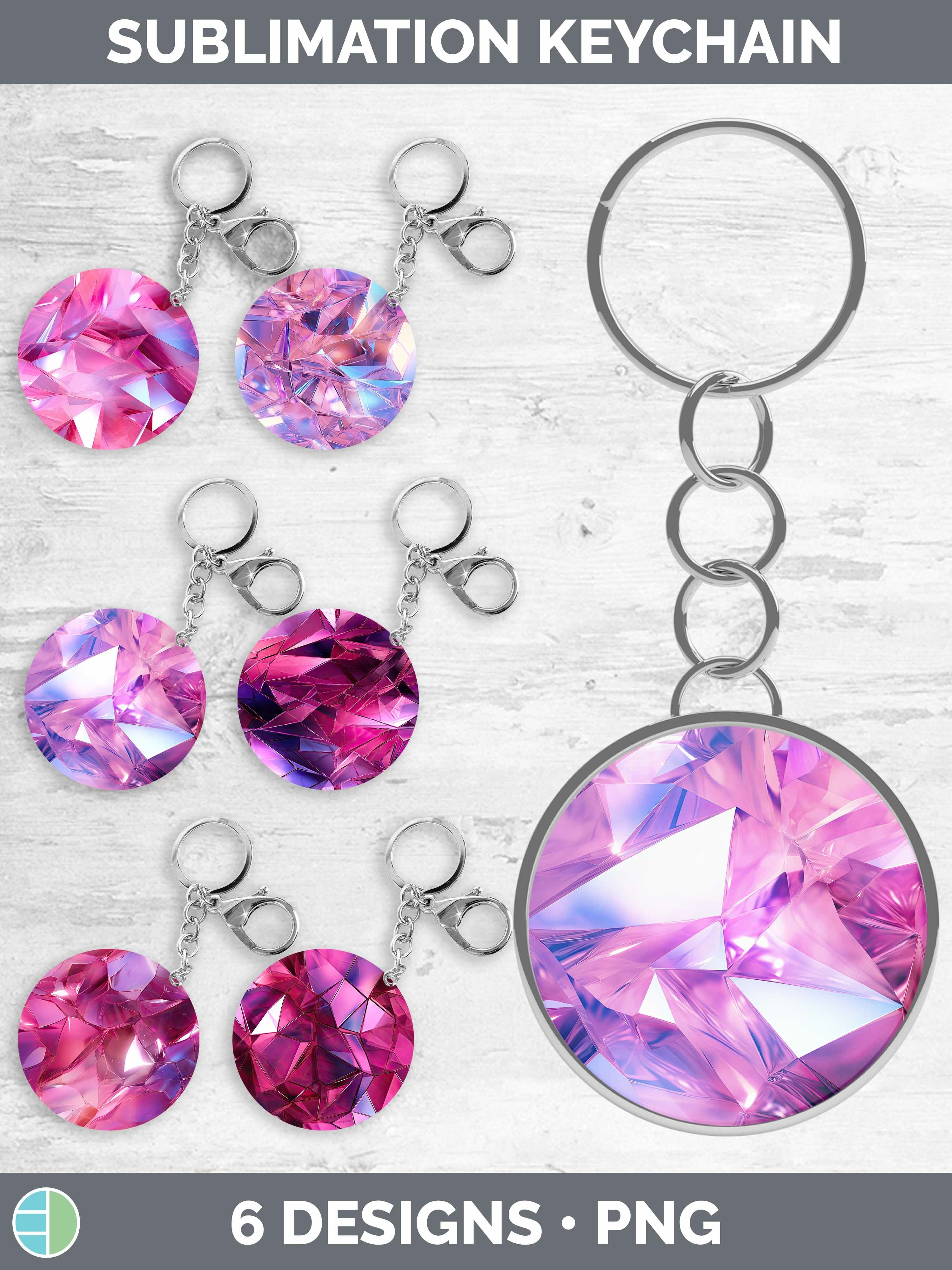 Holographic Pink Keychain | Bundle Keyring Designs