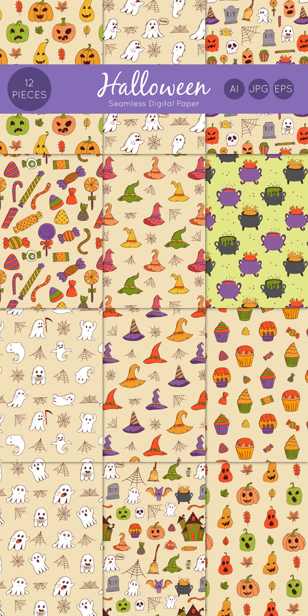 Halloween Seamless Digital Paper