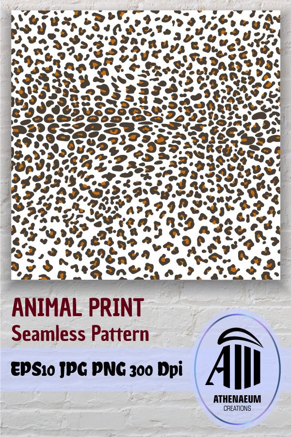 Leopard skin seamless pattern. Animal print digital paper.