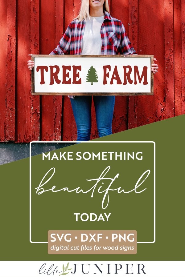 Christmas Tree Farm Vintage SVG for Signs