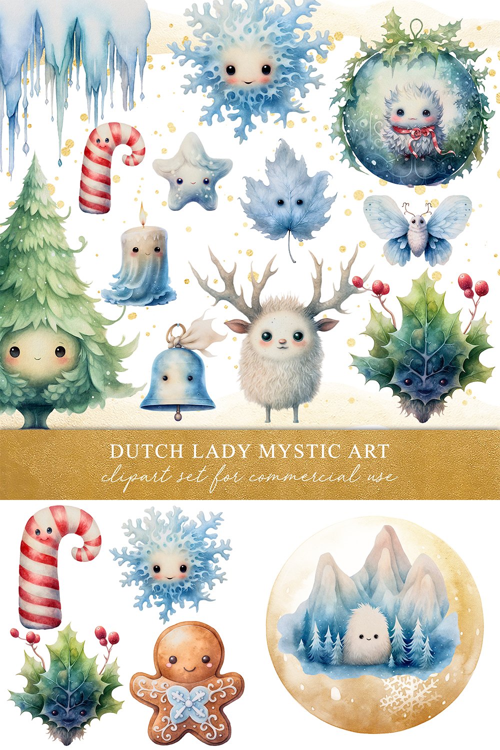 Winter Wonderland Christmas Clipart Set