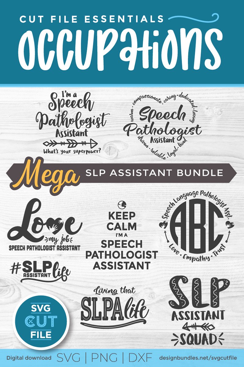 SLPA svg bundle, SLP svg-Speech Language Pathology Assistant