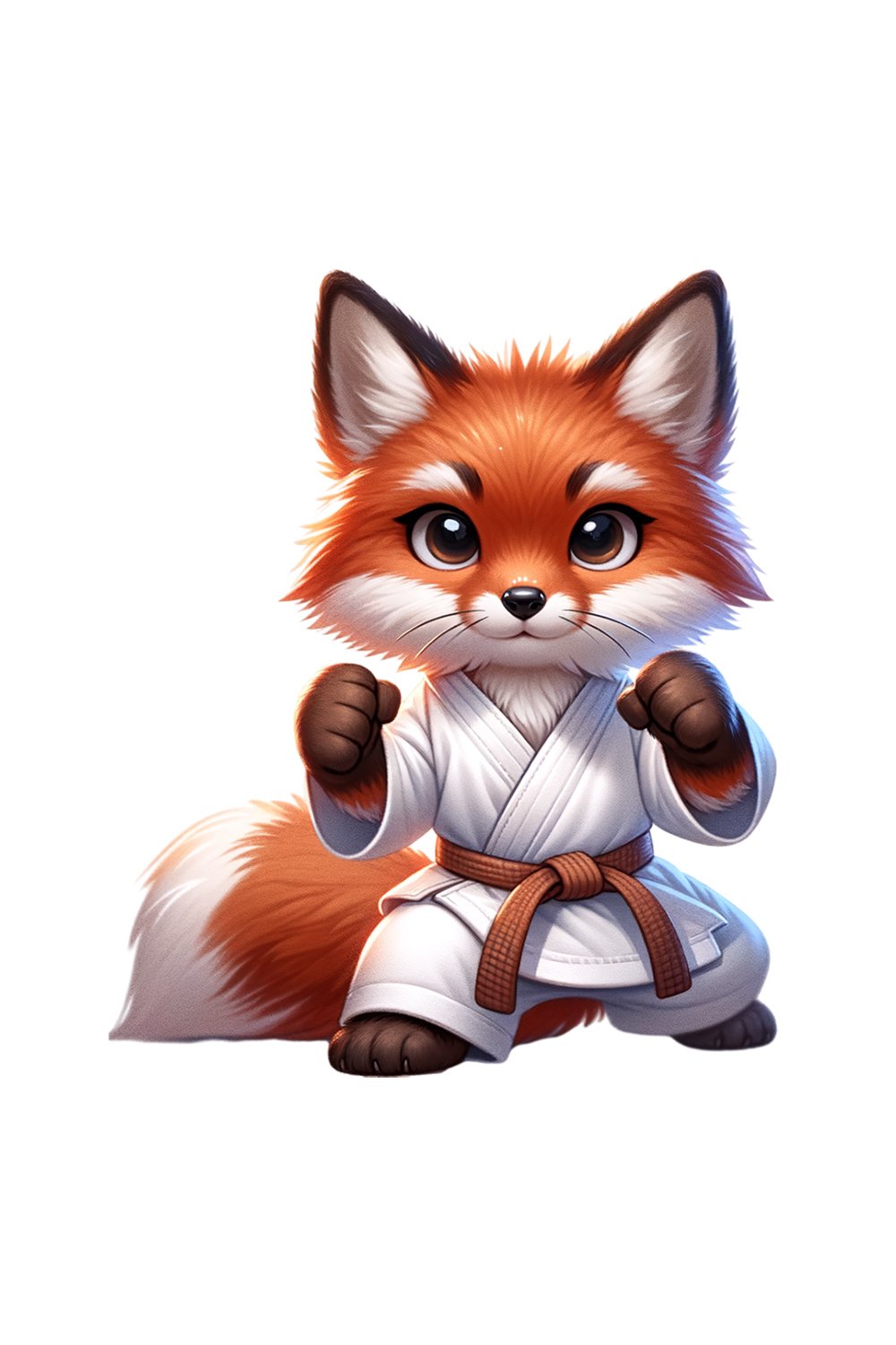 Fox Karate Clipart Sublimation PNG Design (3648724)