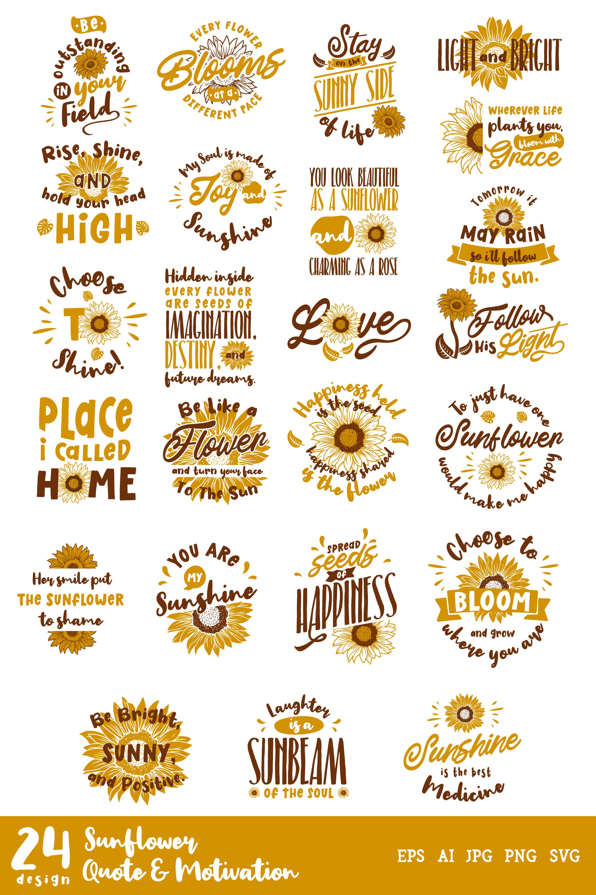 24 sunflower quote & motivation design (1176665)