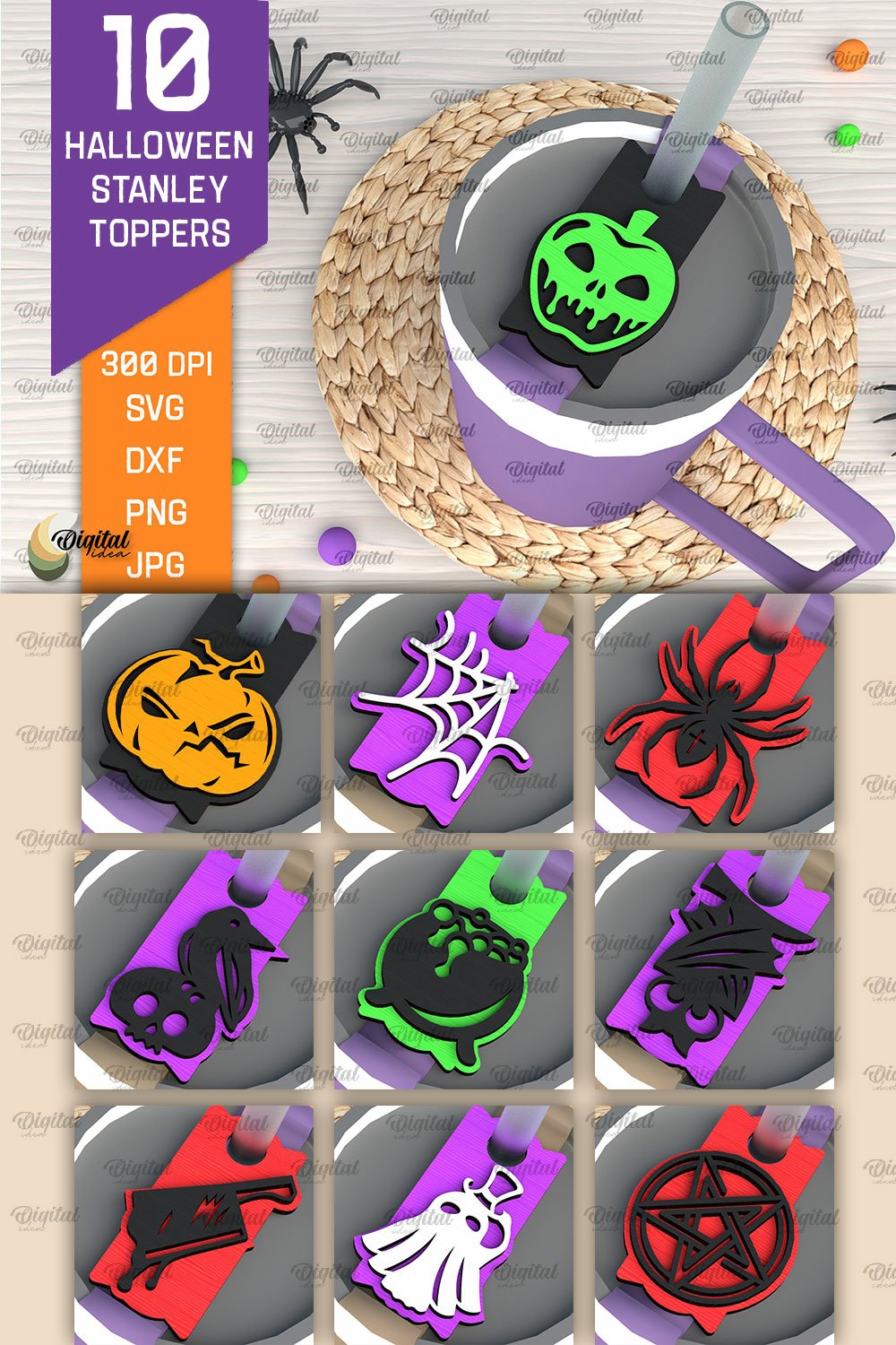 Halloween Stanley Toppers LaserCut Bundle. Party Decorations