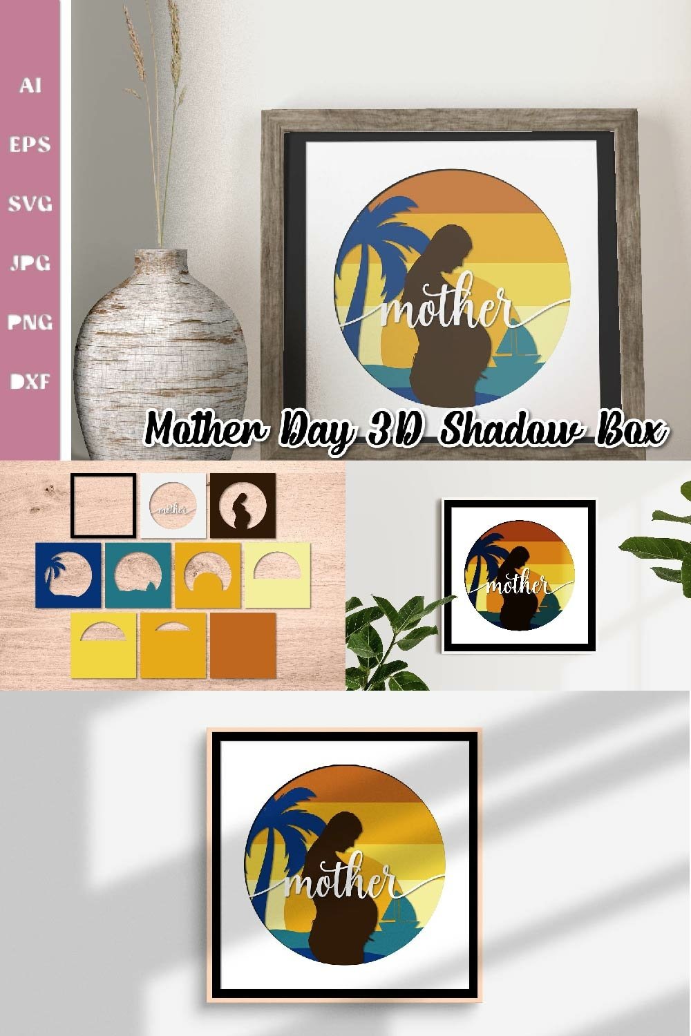Mother Day 3D Shadow Box