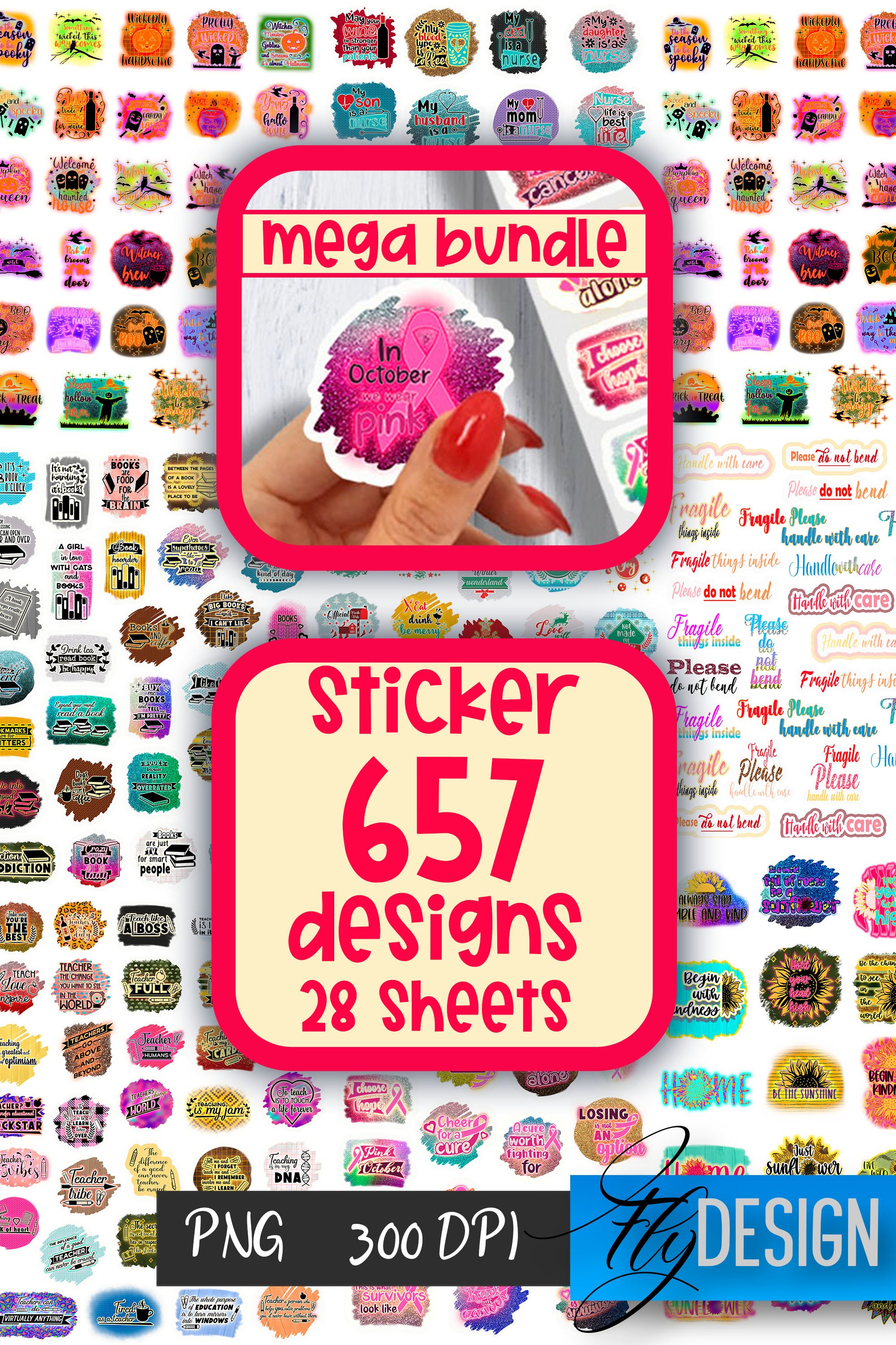 Sticker Bundle. Stickers Mega Bundle. Sticker Sheet Bundle