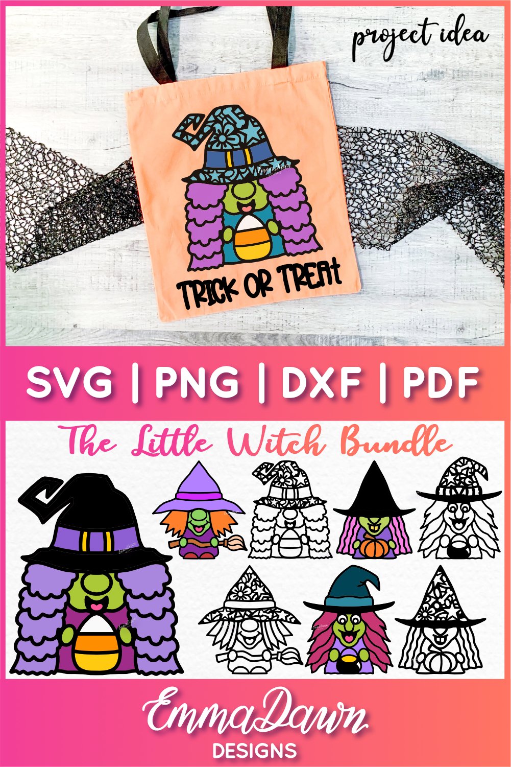 THE LITTLE WITCH BUNDLE SVG 8 Halloween Designs