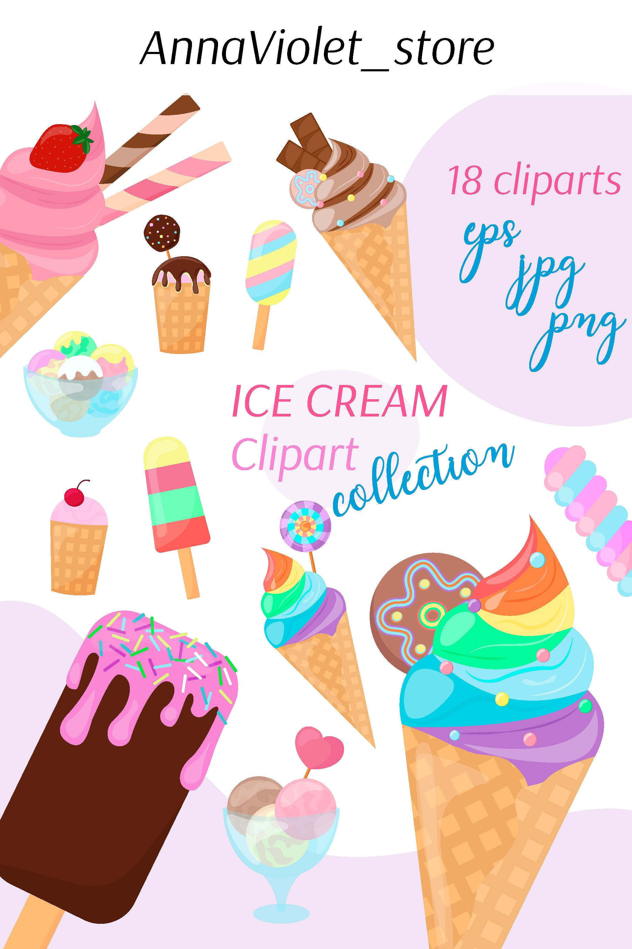 Ice Cream PNG Illustrations| Clipart Collection